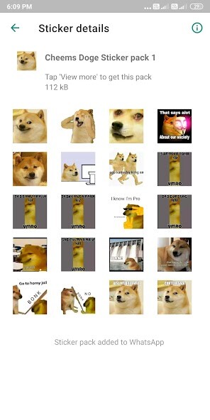 Cheems Doge Stickers for WA- Doge Stickers