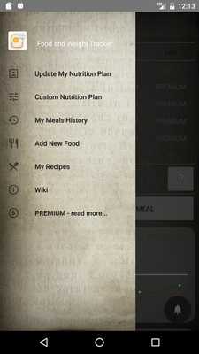 food and weight tracker lite calorie counter with MyAndroid