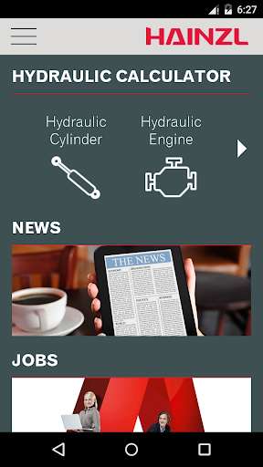 hainzl hydraulic calculator with MyAndroid