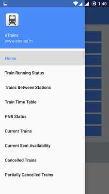 indian railways train running status etrains with MyAndroid