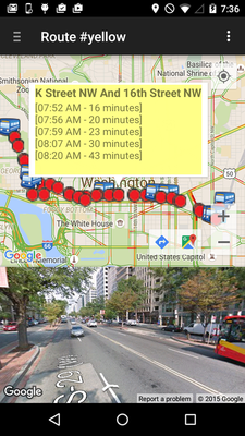 my dc next bus with MyAndroid